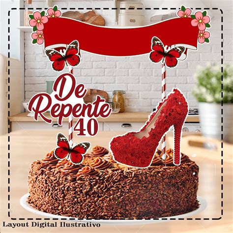 Topo 82 imagem bolo de aniversário de 40 anos feminino br