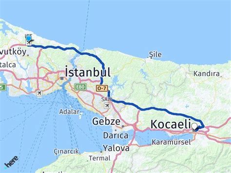 İstanbul Havalimanı Kocaeli Arası Kaç Km Yol Tarifi