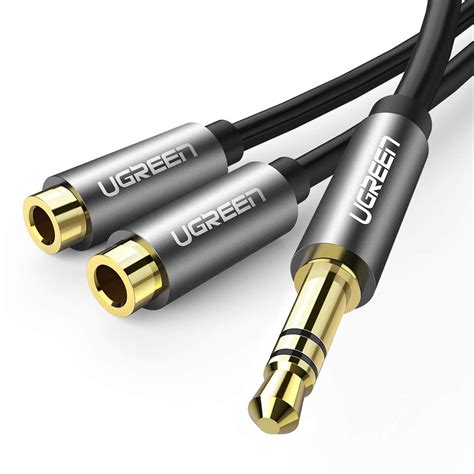 UGREEN 3 5mm Headphone Y Splitter 2 Way Earphone Jack Adapter Dual Aux