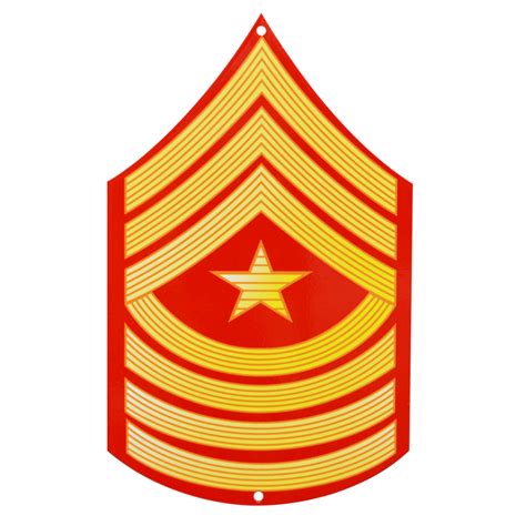 Metal SGTMAJ Chevron Plaque The Marine Shop