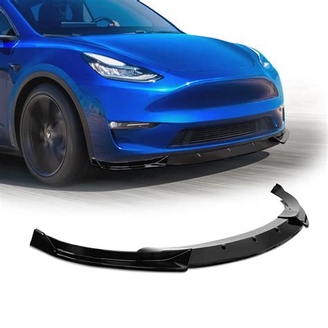 Buy Archaic For Tesla Model Y Front Bumper Lip Kit Car Glossy Mods