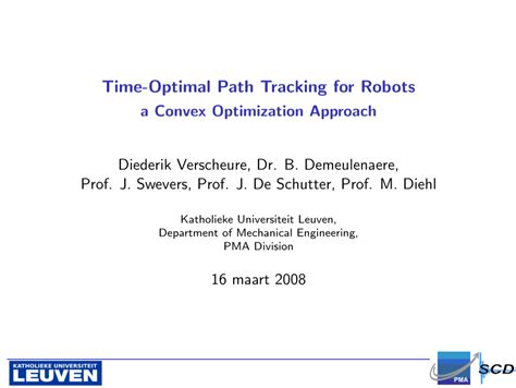 pdf time optimal path tracking for robots a convex optimization approach