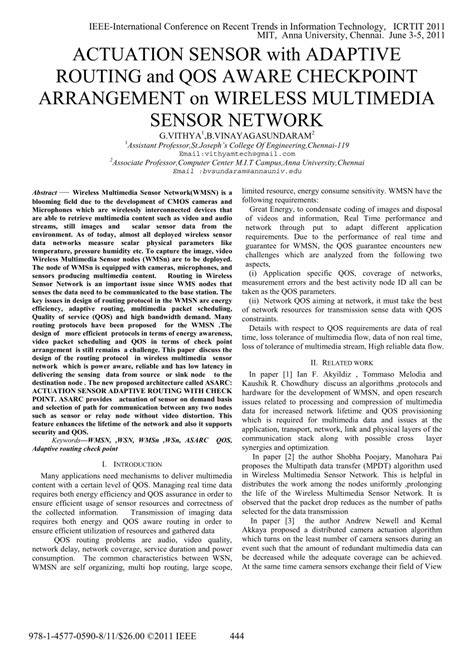pdf actuation sensor with adaptive routing and qos aware checkpoint arrangement on wireless