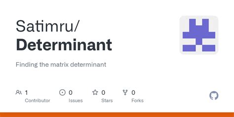github satimru determinant finding the matrix determinant