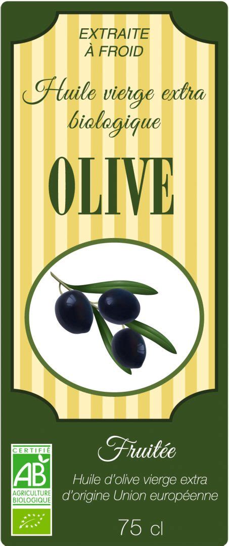 Tiquette Adh Sive Huile D Olive E Rubaco
