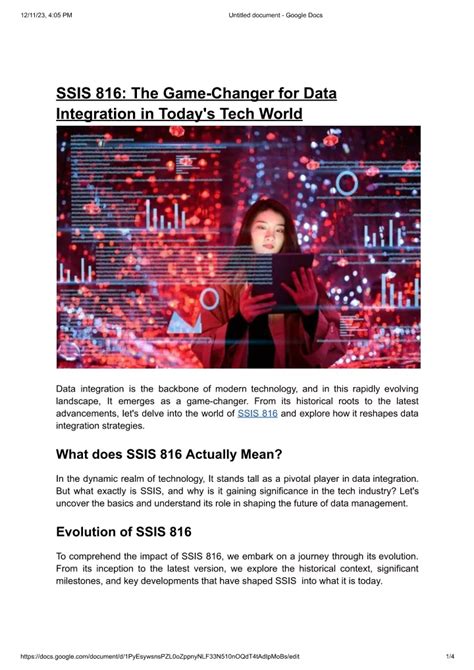 PPT SSIS 816 The Game Changer For Data Integration In Today S Tech
