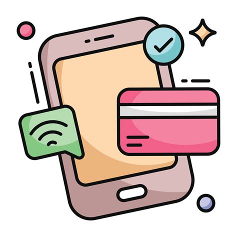 icono de pago con tarjeta móvil en el diseño de vectores de moda