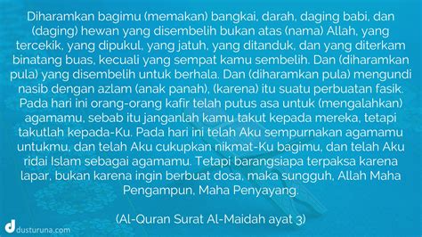 Detail Surat Al Maidah Ayat 3 Beserta Artinya Koleksi Nomer 40