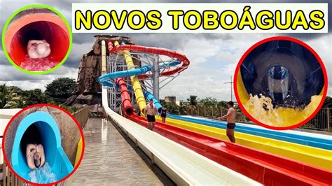 Como é os NOVOS TOBOÁGUAS no diRoma Acqua Park em Caldas Novas YouTube