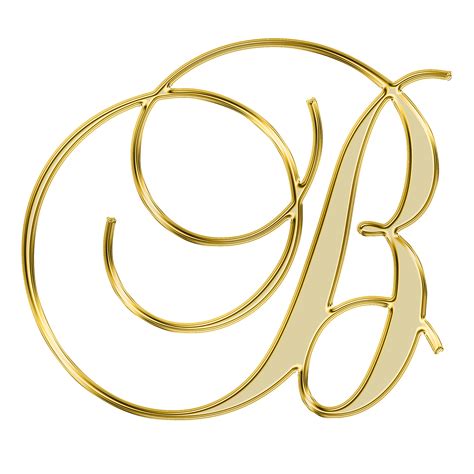 Elegant Golden B Monogram Logo Design Hd Png Png All