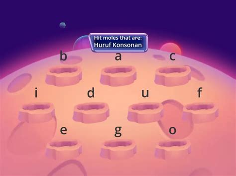 Mengenal Huruf Konsonan Whack A Mole