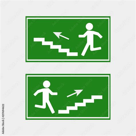 Fire Hazard Route Of Evacuation Vector Icon Icon Of Evacuation