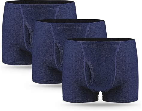 3 Pcs Mens Incontinence Pants Incontinence Boxer Brief With Absorbent