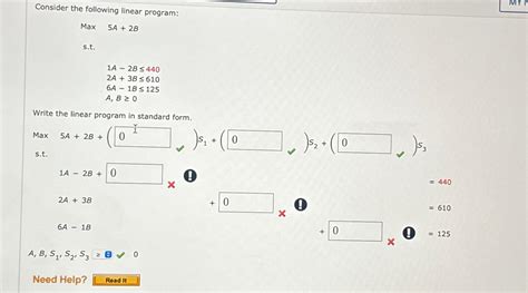 solved consider the following linear program ﻿max 5a 2b