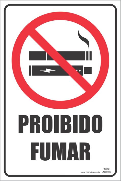 Placa Proibido Fumar X Cm Elo Produtos Especiais