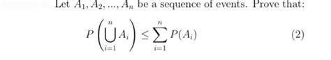 solved let a1 a2 an be a sequence of events prove