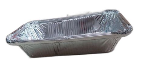 Silver Rectangular 750ml Aluminium Foil Container For Utility Dishes