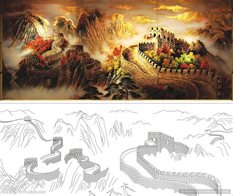 锦绣山河设计图 绘画书法 文化艺术 设计图库 昵图网nipic