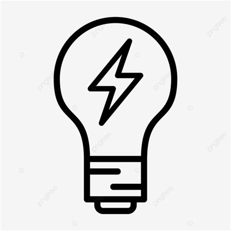 Light Bulb Line Icon Vector Light Bulb Icon Light Bulb Bulb Png And