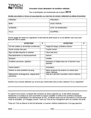 Remplissable En Ligne Trackandtime Formulaire D Auto D Claration De