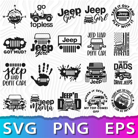 Jeep SVG Jeep Decals SVG Cricut Jeep Designs Jeep Cricut Inspire