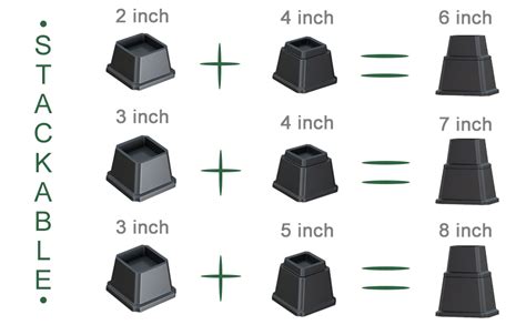 Amazon Ahasolid Bed Risers 2 Inch Heavy Duty Furniture Risers For