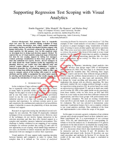 pdf supporting regression test scoping with visual analytics markus borg and per runeson