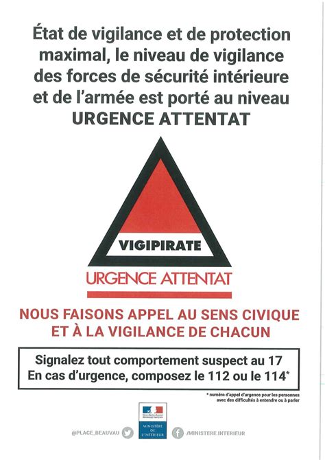 Plan Vigipirate renforcé Ville de Labège