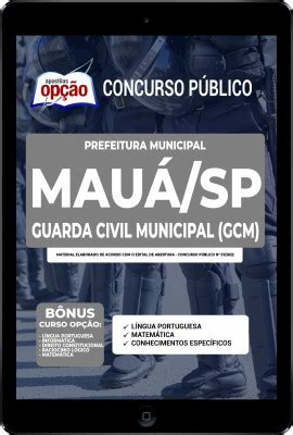 Apostila Prefeitura de Mauá PDF Guarda Civil Municipal GCM 2022