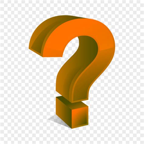 Orange Question Mark 3D Logo Icon Symbol PNG Citypng