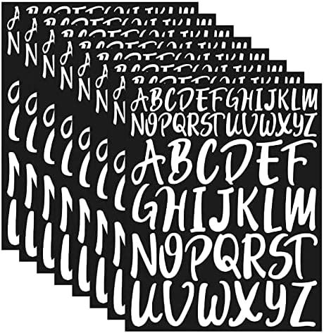 8 Sheets Capital Letter Stickers 1 Inch 2 Inch Self Adhesive Uppercase