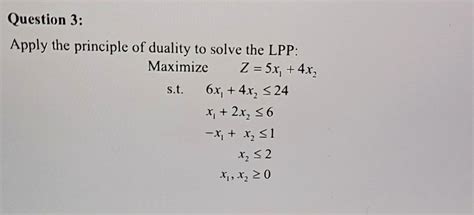 solved please solve using duality theory of linear