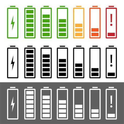 Indicateur De Charge De Charge De La Batterie Niveau De Jeu D icônes