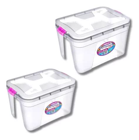 Set De Cajas Organizadoras Multiusos Transparentes De Litros