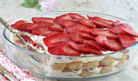 TIRAMISU Alle FRAGOLE Con Crema MASCARPONE Senza Uova