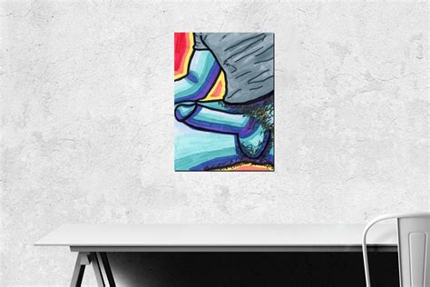 Giving Off Heat NSFW Homoerotic Original Penis Art Art Print Copy Of