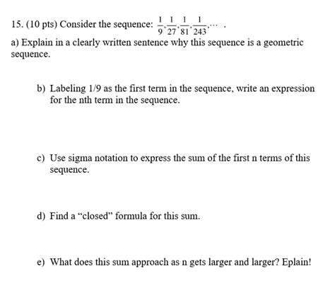solved 15 10 pts consider the sequence