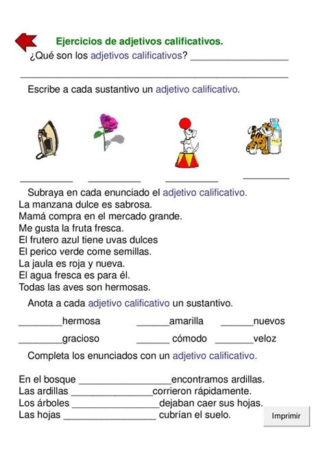 escribe a cada sustantivo un adjetivo calificativo Búsqueda de Google