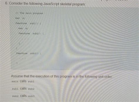 solved 6 consider the following javascript skeletal