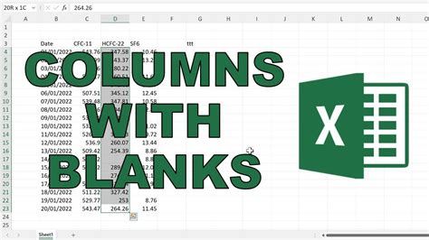 How To Select Columns With Blanks In Excel YouTube