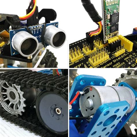 Keyestudo diy mini tanque robô inteligente kit para arduino robô
