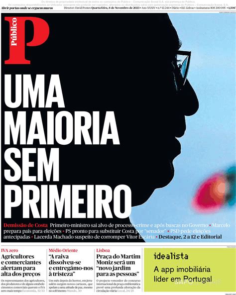 Público 8 nov 2023 Jornais e Revistas SAPO pt Última hora e