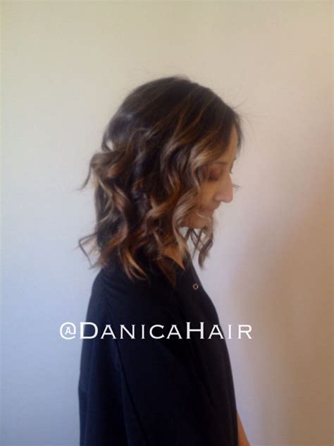 Lob With Balayage Highlights Shannon Hair Balayage