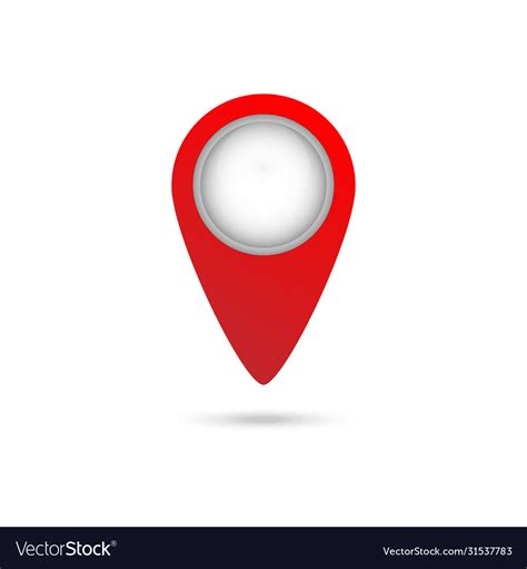 Realistic D Pointer Map Red Marker Icon Vector Image