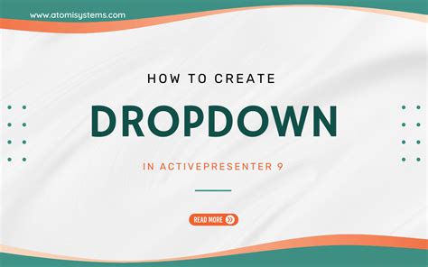 How To Create Dropdown In ActivePresenter 9