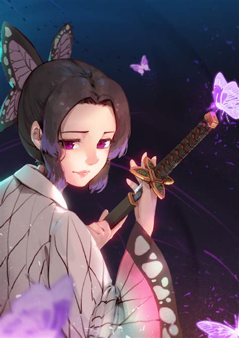 Shinobu Kochou Kochou Shinobu Kimetsu No Yaiba Kimetsu No Yaiba Aduo Lin Aduo Lin