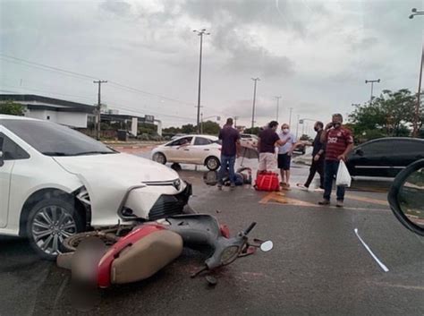 Acidente Entre Carro E Motocicleta Deixa Uma Pessoa Ferida Em Boa Vista