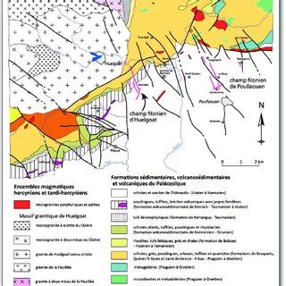 Cadre géologique des champs filoniens du Huelgoat et de Poullaouen