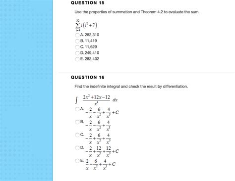 solved use the properties of summation and theorem 4 2 to