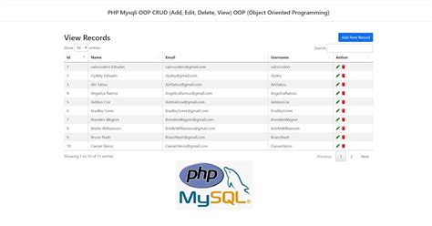 php mysqli oop crud add edit delete view oop object oriented programming tutorial101